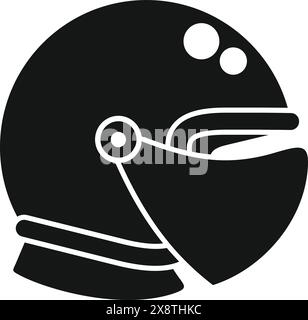 Minimalist vector illustration of a motorcycle helmet created using a ...