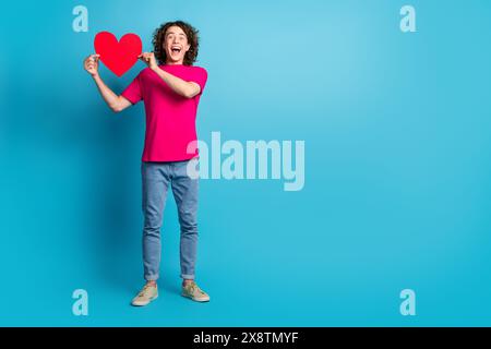 Amazed teenager. Full length overjoyed teenager kid girl 12 13 14 year ...