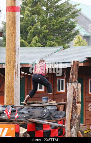Springboard chop, Great Alaskan Lumberjack Show, Ketchikan ...