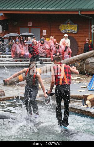 Logrolling (aka Birling), Great Alaskan Lumberjack Show, Ketchikan, Revillagigedo Island ...