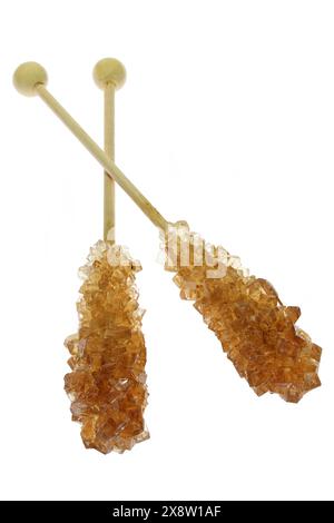 Sugar crystal sticks isolated on white background Stock Photo - Alamy