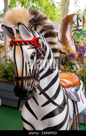 Traditional wooden zebra rocking horse on display and available to buy ...