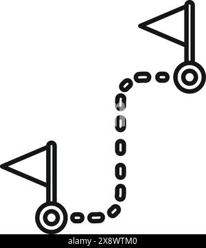 Roadmap icon Black line art vector in black and white outline set ...