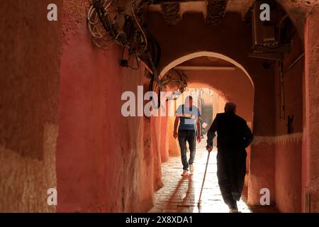 Covered pathway with houses build on top inside of Ksar El Atteuf, one ...
