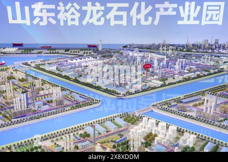 YANTAI, CHINA - MAY 27, 2024 - Panoramic sand table of Yulong ...