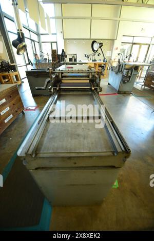 Antique, vintage printing press equipment, once used to produce ...