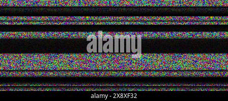 Glitch video tape background. Colored noise texture template. Glitched ...