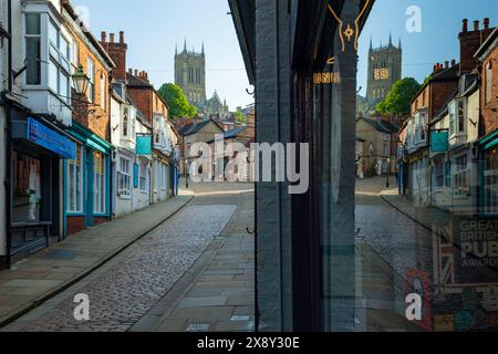 Spring morning on Steep Hill in Lincoln, England Stock Photo - Alamy