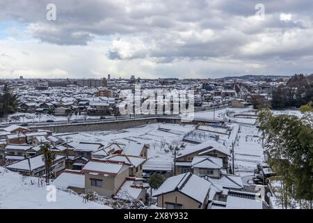 Snowy winter view of Kanazawa, Ishikawa, Japan Stock Photo - Alamy