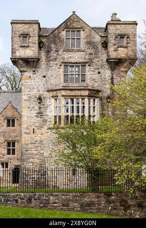 The Donegal Castle ,in Ireland. View of the ruins and gardens ...