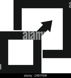 Abstract arrow symbol design symbolizing successfully accomplishing ...