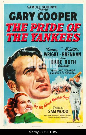 Gary Cooper and Babe Ruth, "The Pride of the Yankees" 1942 Samuel ...