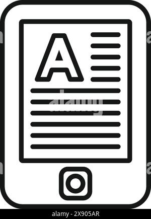 Black icon depicting a digital information display stand, commonly used ...