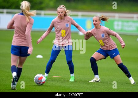 England's Chloe Kelly (right) during a training session at St George's ...