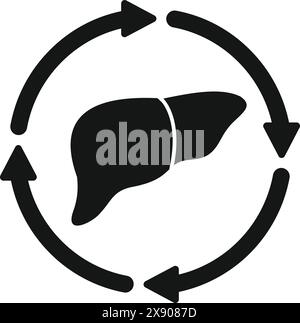 Hepatology, liver health care and detox vector illustration. Cartoon ...