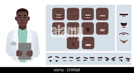 Medical worker doctor avatar creation suitable for animation Stock ...