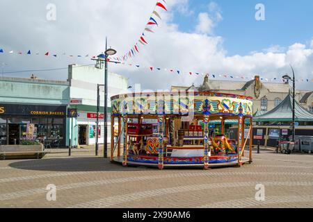 Children's Carousel on Lemon Quay, Truro, Cornwall Stock Photo - Alamy