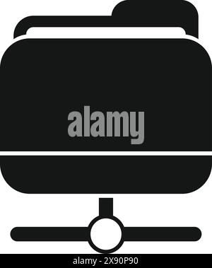 shared folder icon black vector illustration Stock Vector Image & Art ...