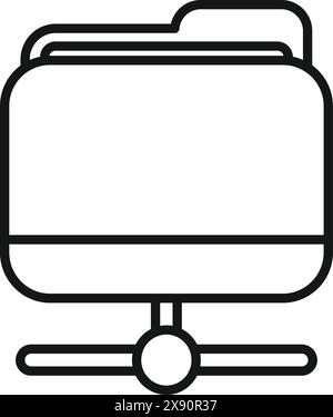 Shared folder icon. White background with shadow design. Vector ...