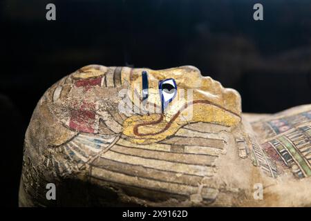 Perm, Russia - May 25, 2024: ancient Egyptian mummy in a museum ...