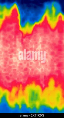Red Woodland. Image from thermal imager device Stock Photo - Alamy