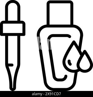 Wrinkles drop cream icon. Outline wrinkles drop cream vector icon color ...