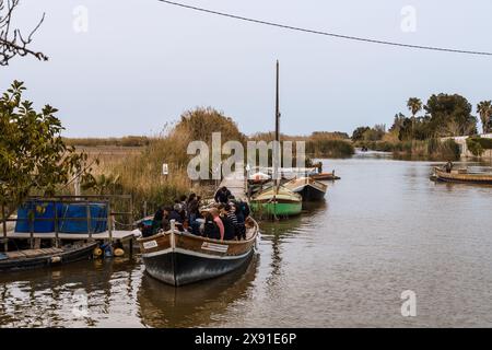 El Palmar, Spain - March 24, 2024: Traditional wooden boats in the ...