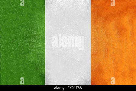 The flag of Ireland with vertical stripes of green, white and orange ...