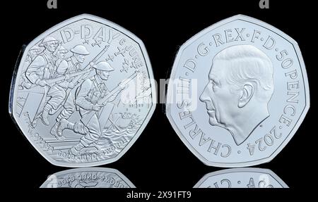The latest 50p released in May 2024 to commemorate the 80th anniversary ...