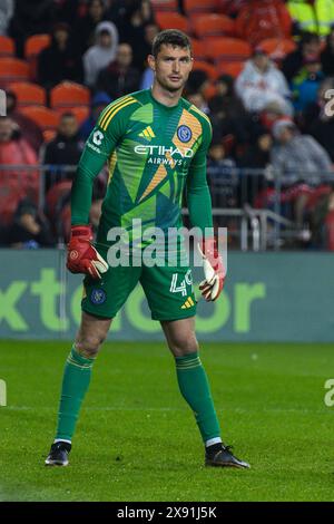New York City FC goalkeeper Matt Freese (49) snags the ball as Inter ...