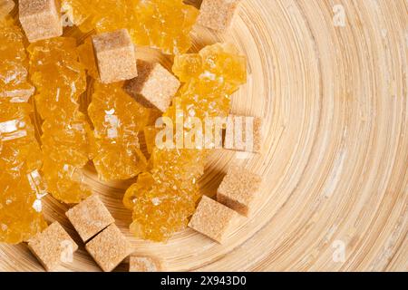 Traditional Uzbek navat sugar, cane sugar and refined sugar Stock Photo ...