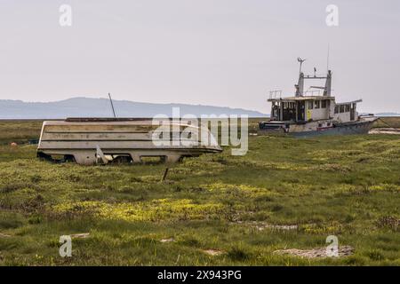 Heswall, Merseyside, England, UK - May 17, 2023: Shipwrecks in the ...