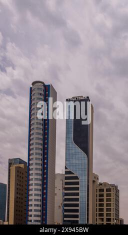 Kuwait City - May 16, 2024 - towers in Kuwait City seen from Souq Sharq ...