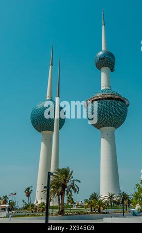 Kuwait City - May 16, 2024 - towers in Kuwait City seen from Souq Sharq ...