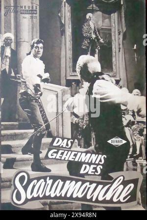 ADVENTURES OF SCARAMOUCHE, THE - Vintage German Movie Poster Stock ...
