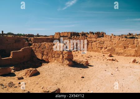 Ruins of the ancient village of Germa, capital of the Garamantes empire ...