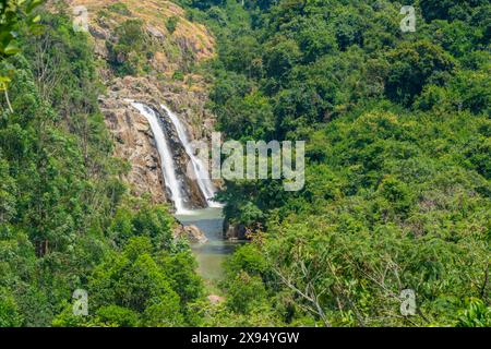 View of Mantenga Falls, Mantenga Cultural Village a traditional ...