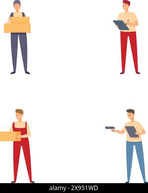 Collection of isolated vector illustrations depicting acupuncture ...