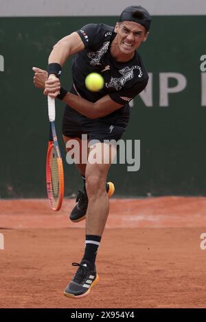 Federico Coria of Argentina during day 3 of 2024 French Open, Roland ...