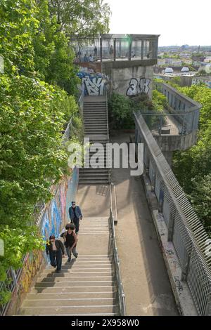 Observation platform, Flak Tower, Humboldthain Park, Gesundbrunnen ...