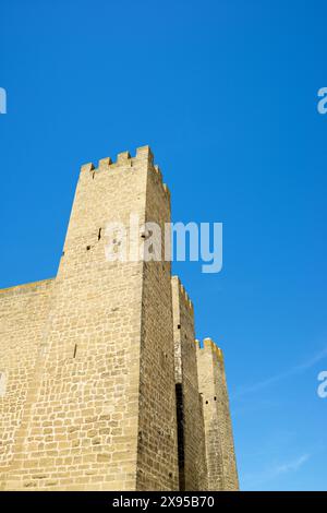 Exterior view of the Sadaba castle in Zaragoza Province, Aragon in ...