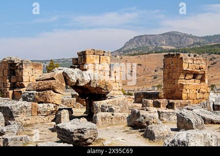 the ancient destroyed city of Hierapolis in Turkey Stock Photo - Alamy