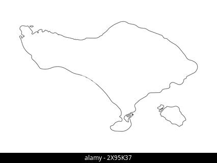 Vector isolated illustration with simplified Bali from Indonesia map ...