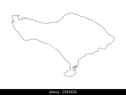 Bali island map template isolated on white background. Vector design ...