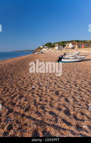Torcross Beach with Start Bay and Start Point Lighthouse in the ...