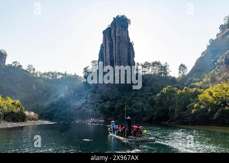 Rafting on the River of Nine Bends, Wuyi Mountains, UNESCO World ...