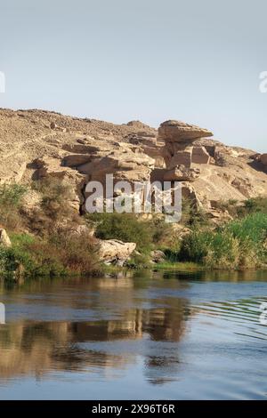 A shrine at Gebel Silsilah sandstone Quarry on West bank of River Nile ...