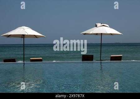 Infinity Pool Looking out to the Gulf of Oman at The Chedi Hotel Muscat ...