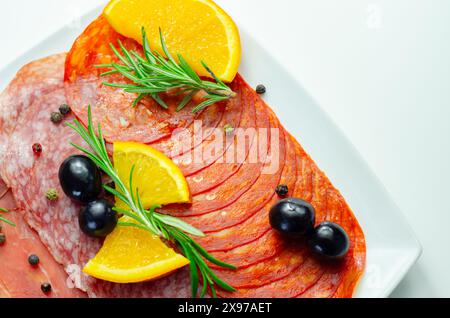 Continental cured pork cold cuts, prosciutto, milano style salami and ...