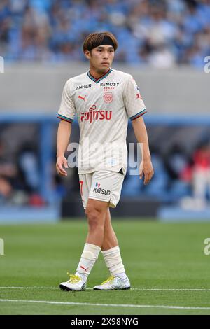 Kanagawa, Japan. 25th May, 2024. Kashiwa Reysol's Takuya Shimamura ...